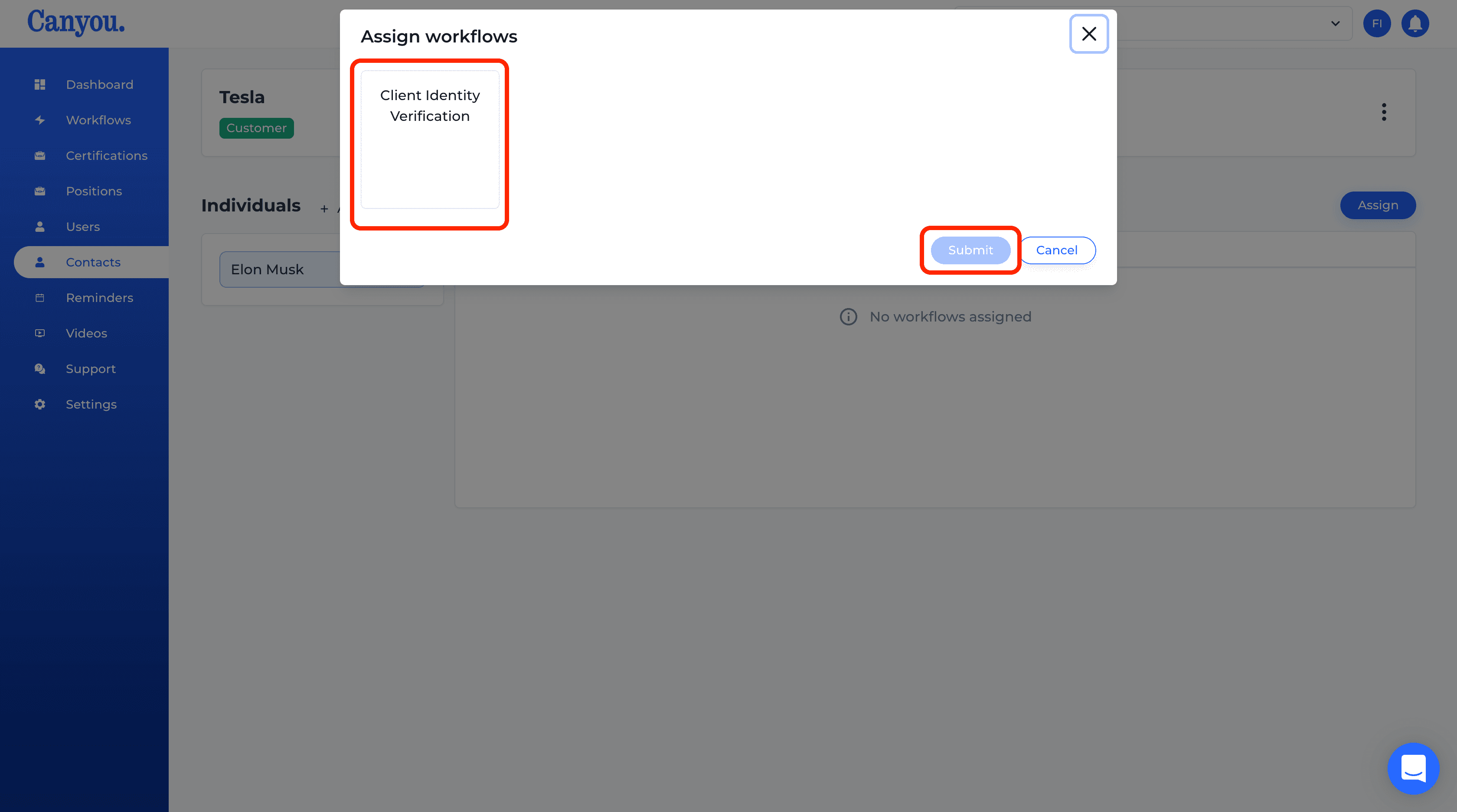 Client identity verification | Canyou Home Page