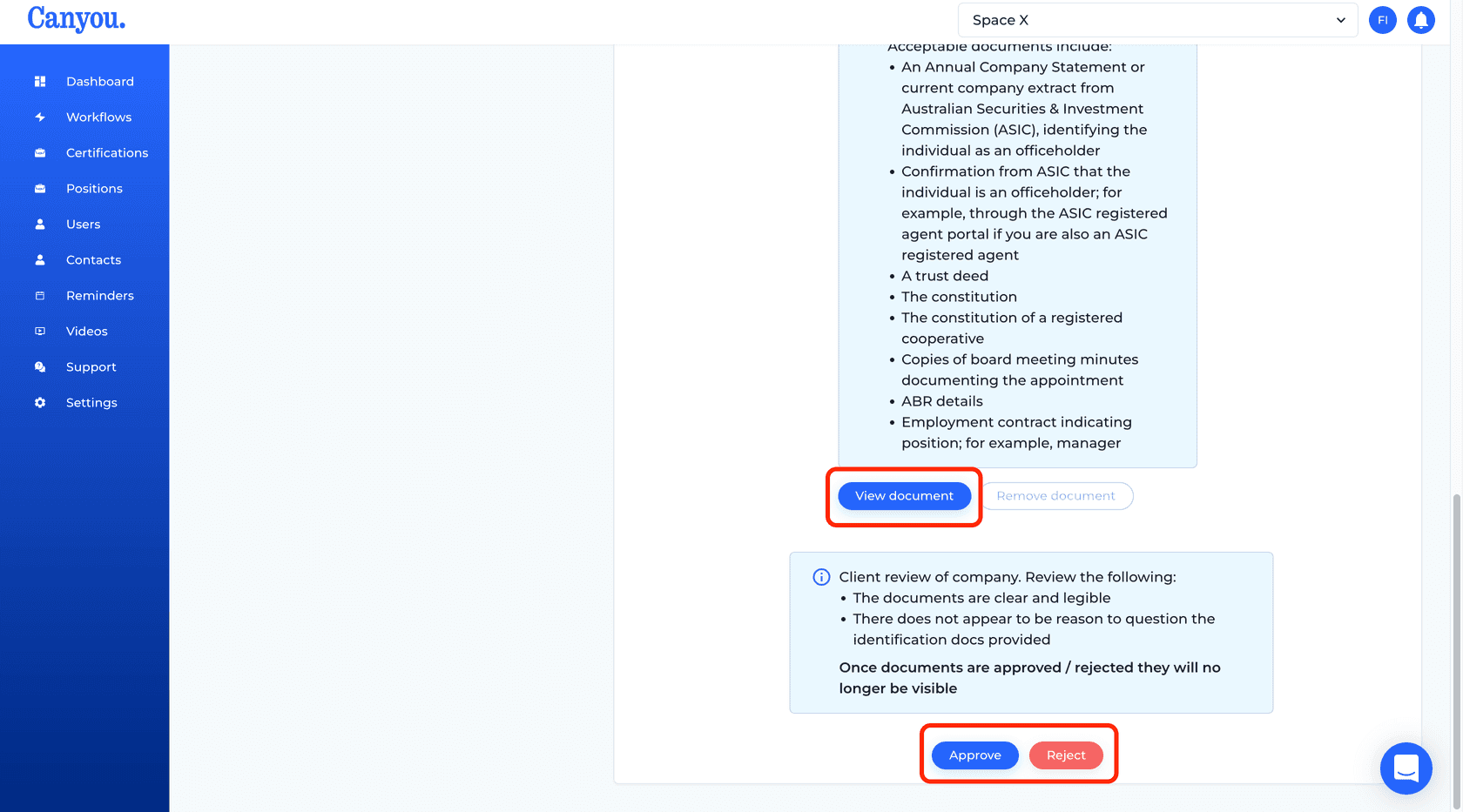 Client identity verification | Canyou Home Page