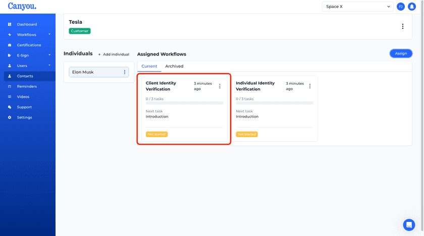 Client identity verification | Canyou Home Page