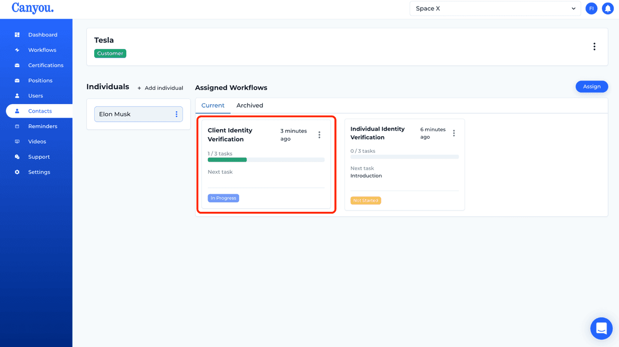 Client identity verification | Canyou Home Page