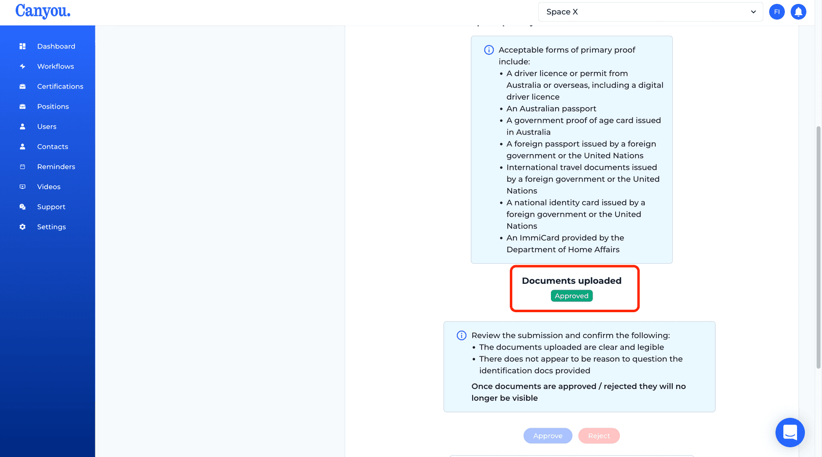 Client identity verification | Canyou Home Page
